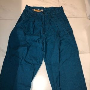 Pants & Jumpsuits | Vintage 8s Royal Blue High Waist Pleated Slacks ...